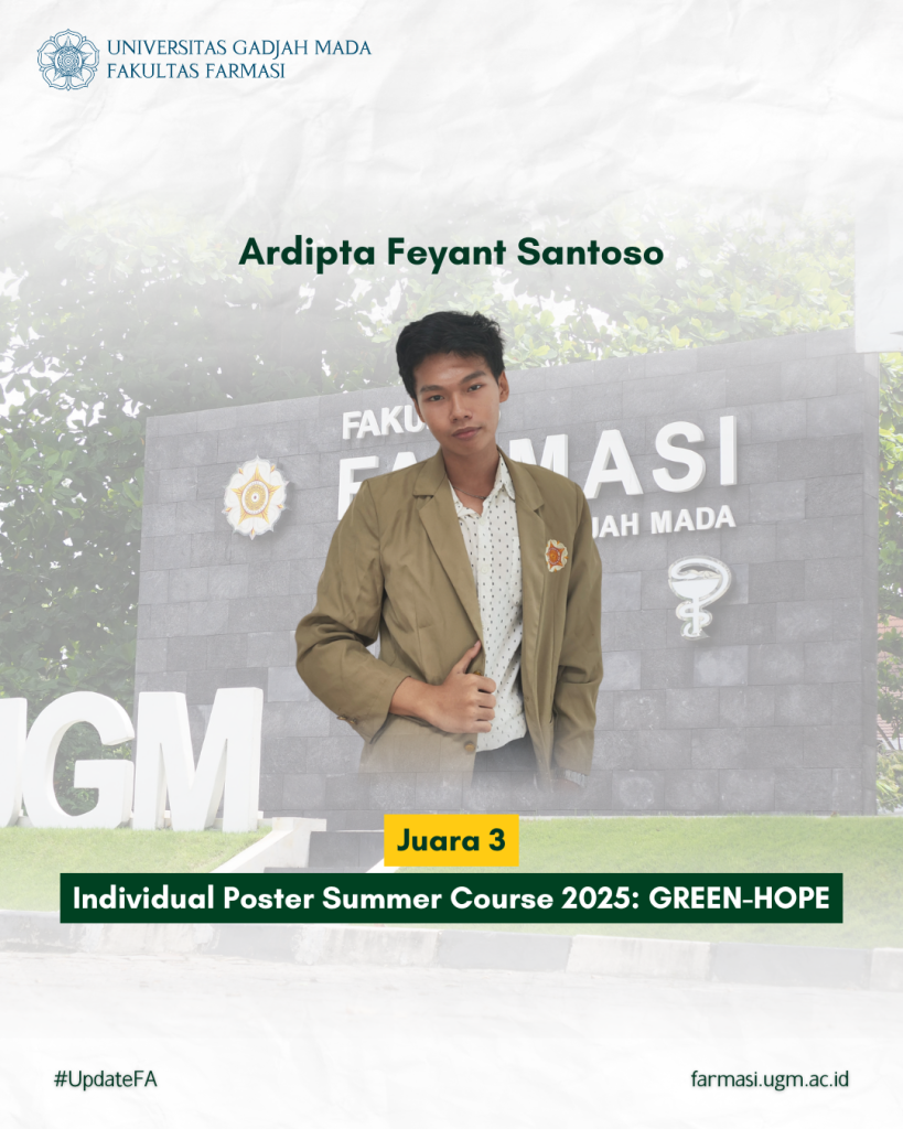 UGM Pharmacy Student Wins Third Place in Poster Competition at Summer ...
